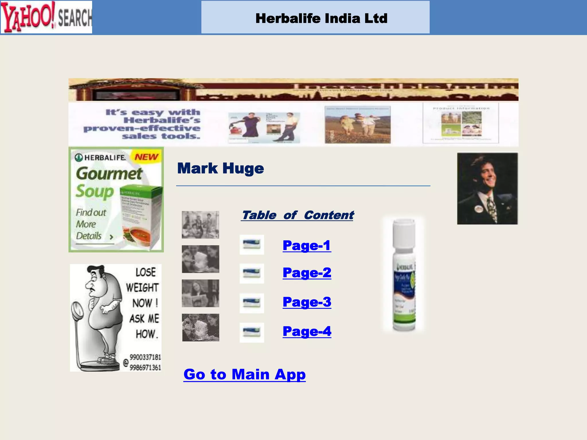 Jumpbook yahoo herbalife page app | PPT
