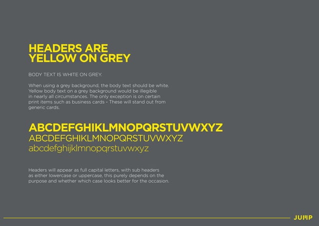 Brand Guideline Example: Jump brand guidelines 2019 | PPT