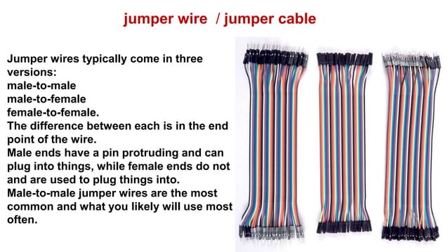 Jumper wires | PPTX | Computer Peripherals | Computing