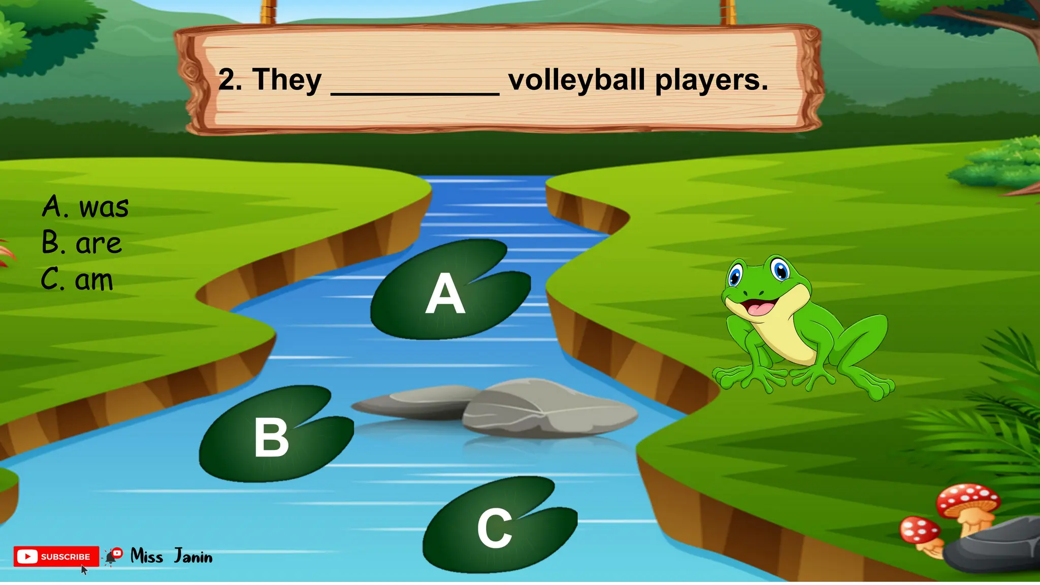 Jumping Frog Game.pptx on transforming singular noun to plural | PPT