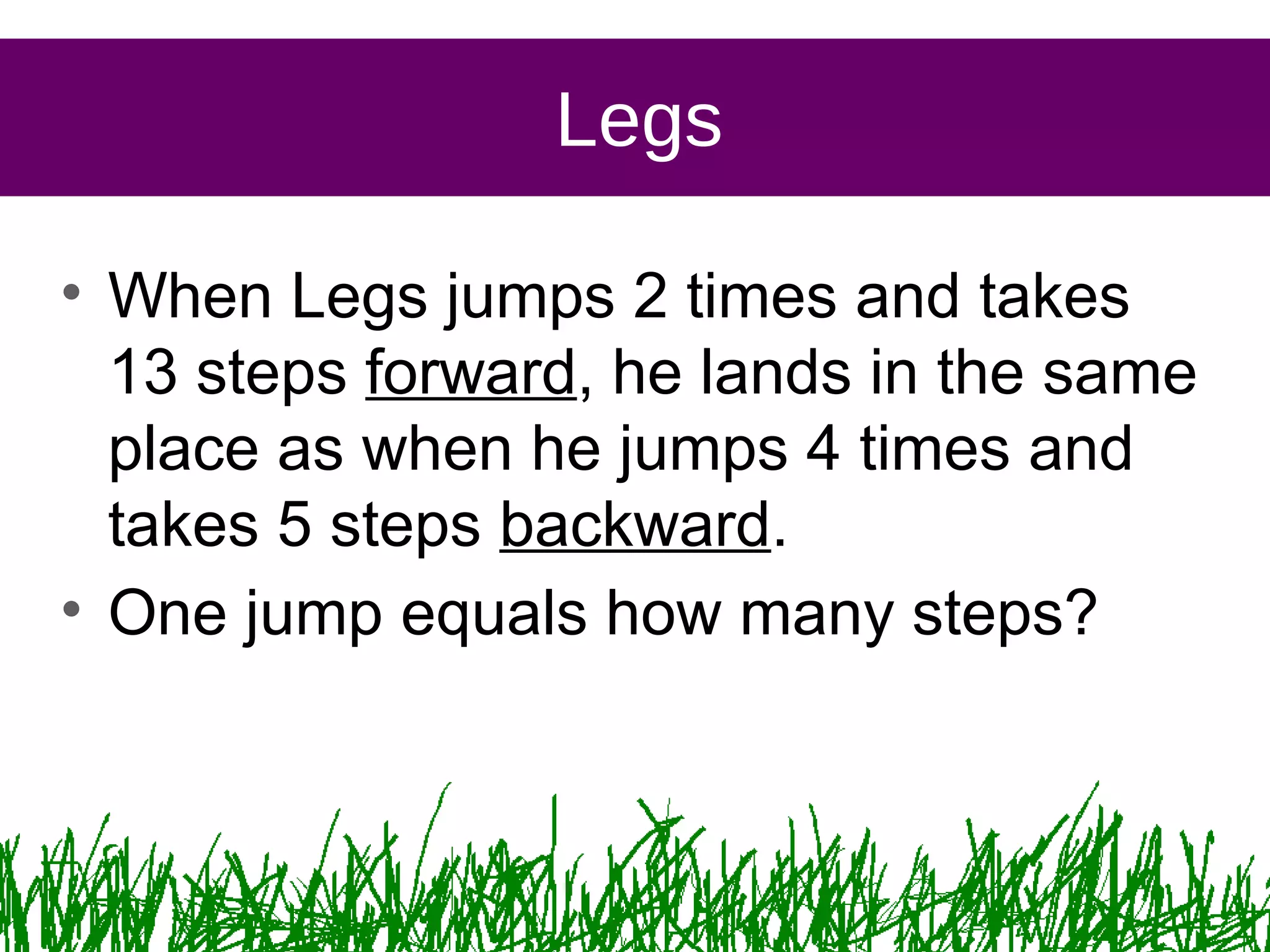Jumping Frogs Problem | PPT