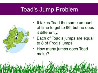 Jumping Frogs Problem | PPT