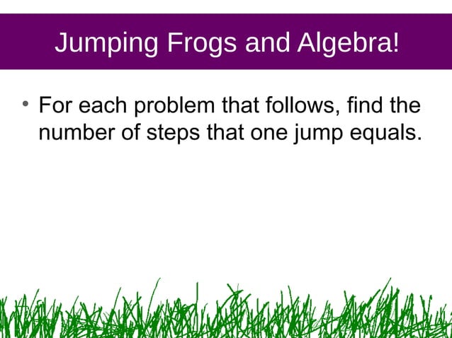 Jumping Frogs Problem | PPT