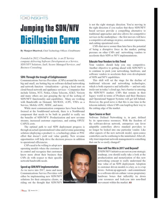 CIO APAC Magazing: Jumping the SDN/NFV Disillusion Curve | PDF