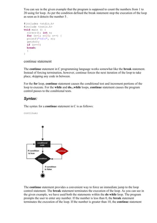 Jumping statements | DOC