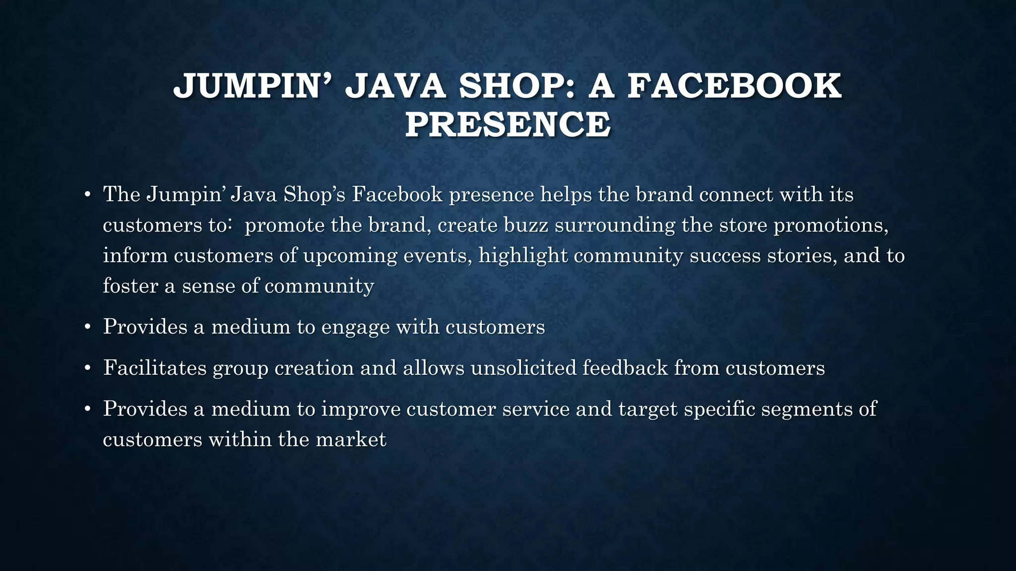 Jumpin' java shop smmp | PPT