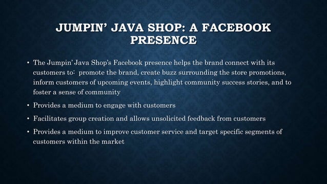 Jumpin' java shop smmp | PPT
