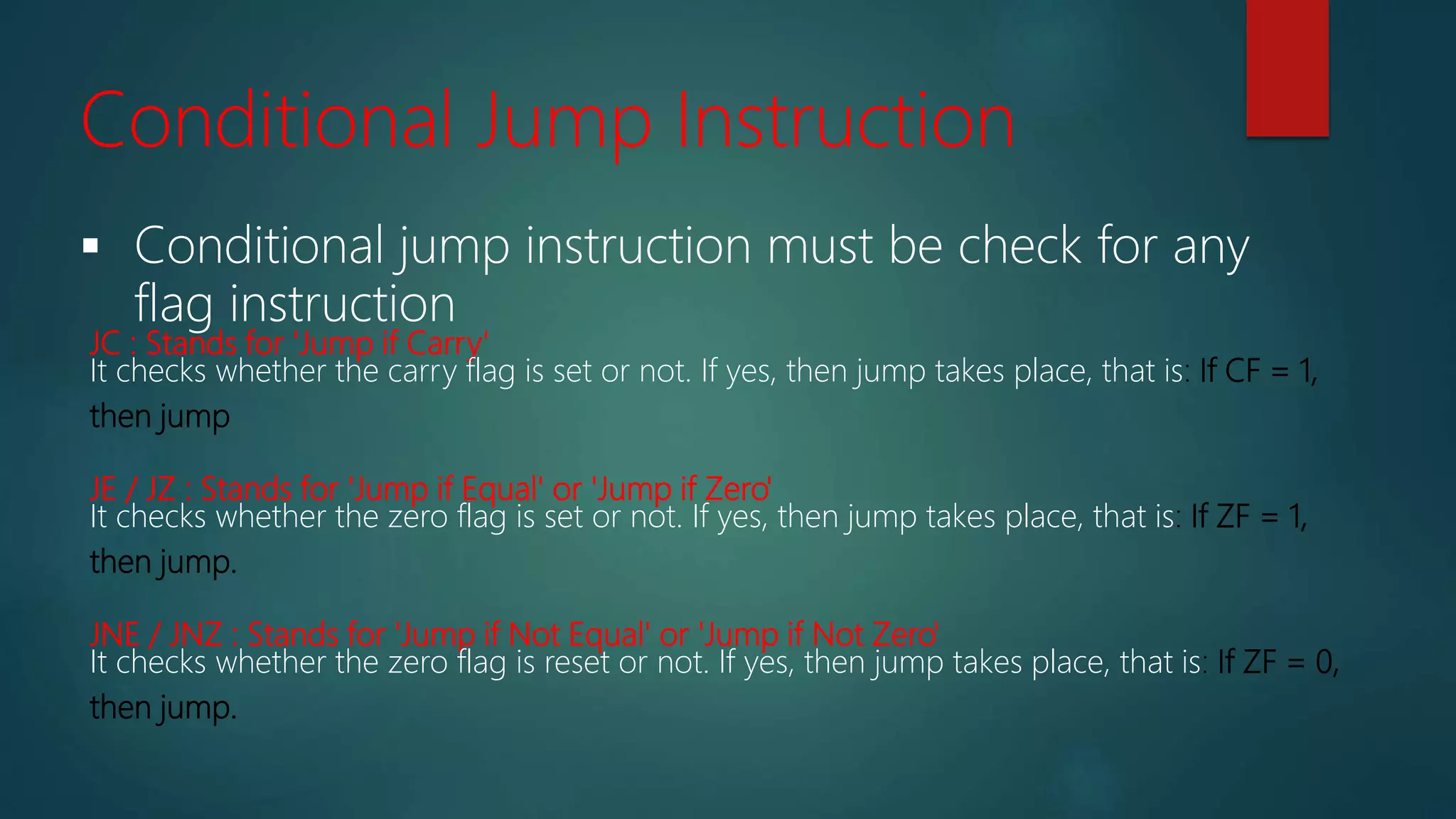 Jump&Loop instruction | PPT