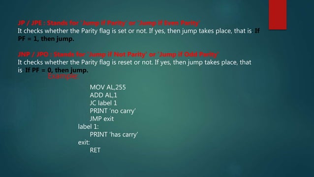 Jump&Loop instruction | PPT