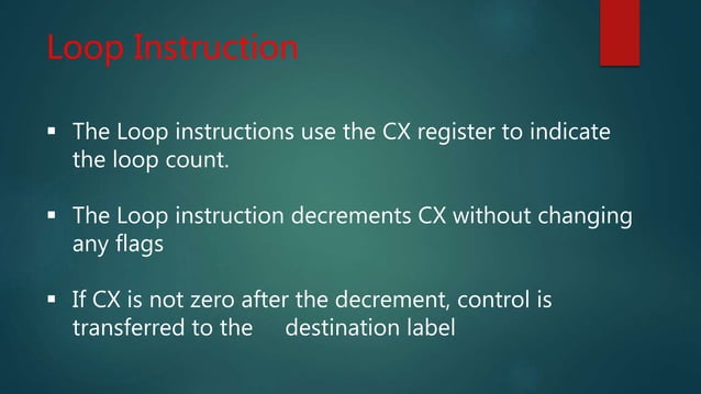 Jump&Loop instruction | PPT