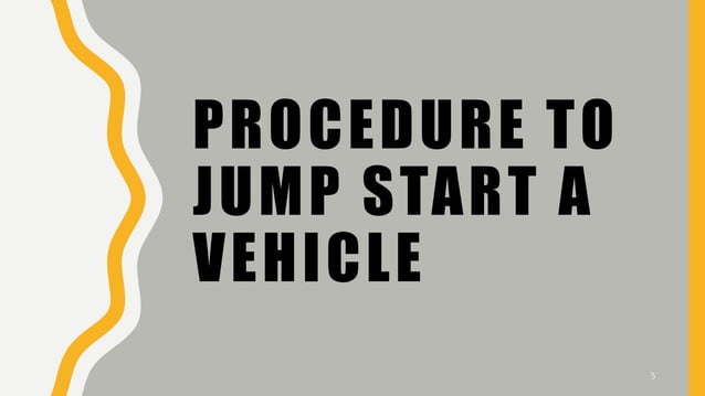 Jump starting a vehicle | PPTX