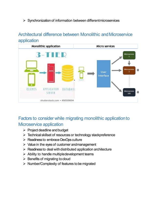 From Monolithic applications to Microservices | PDF