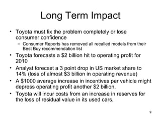 Toyota Recall Analysis | PPS