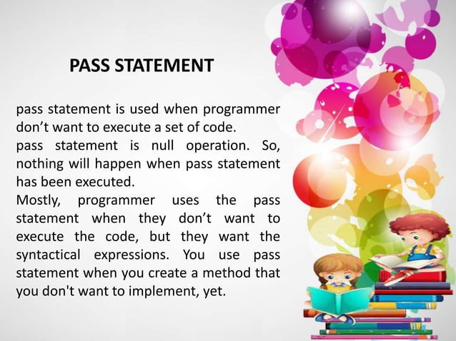 Jump statment in python | PPTX | Programming Languages | Computing