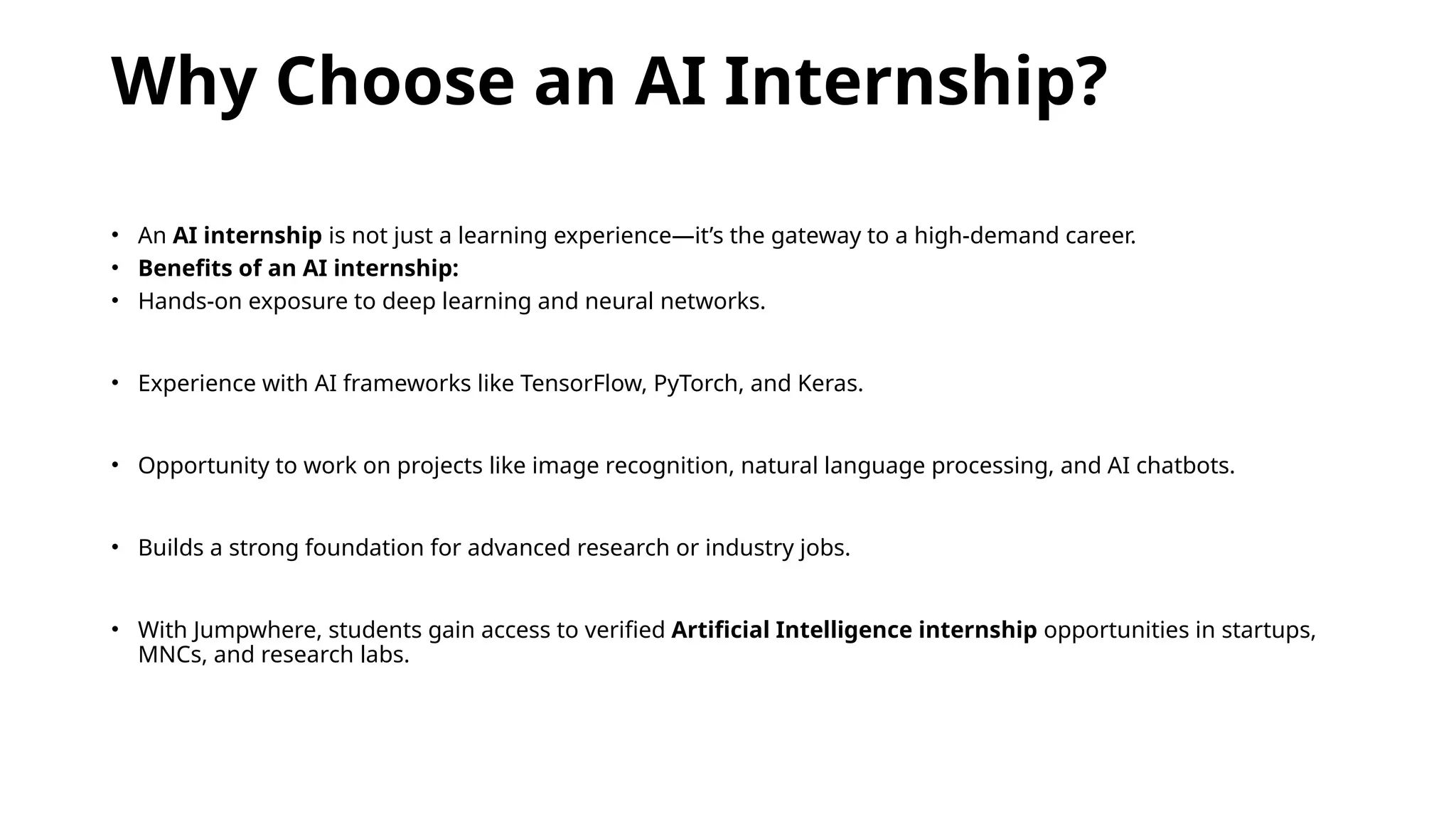 Jumpwhere — Your Gateway to AI & Machine Learning Internships in ...