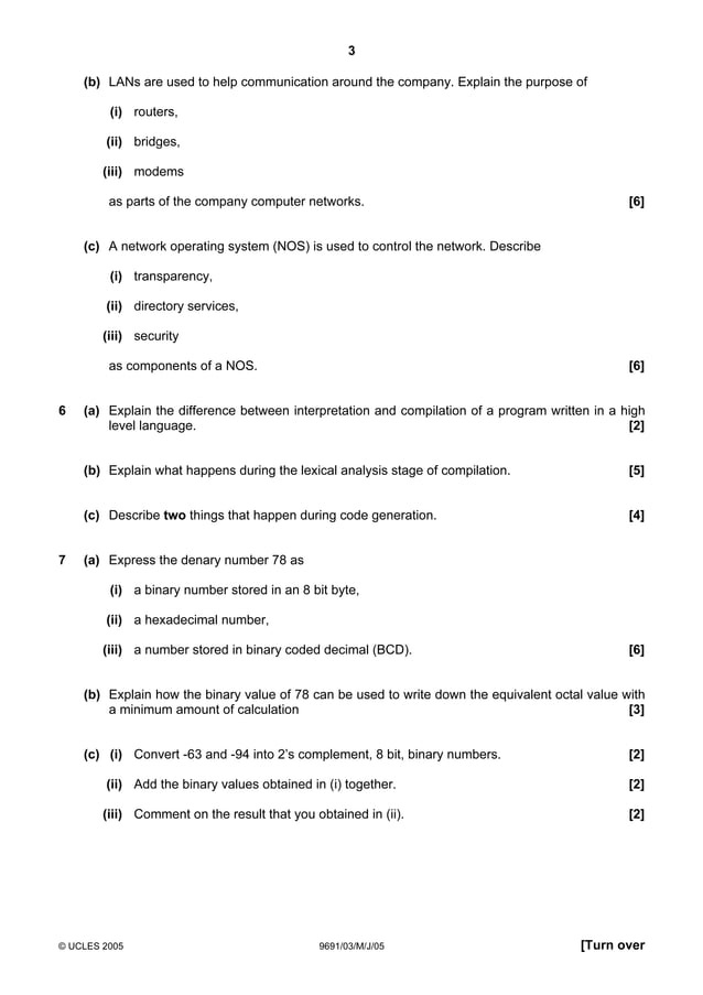 Computer paper 3 may june 2004 9691 cambridge General Certificate of ...