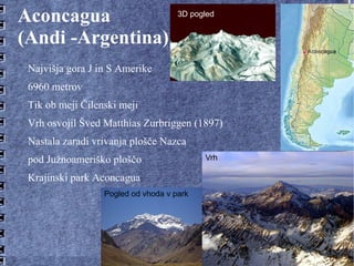 Naravne enote Južne Amerike | ODP