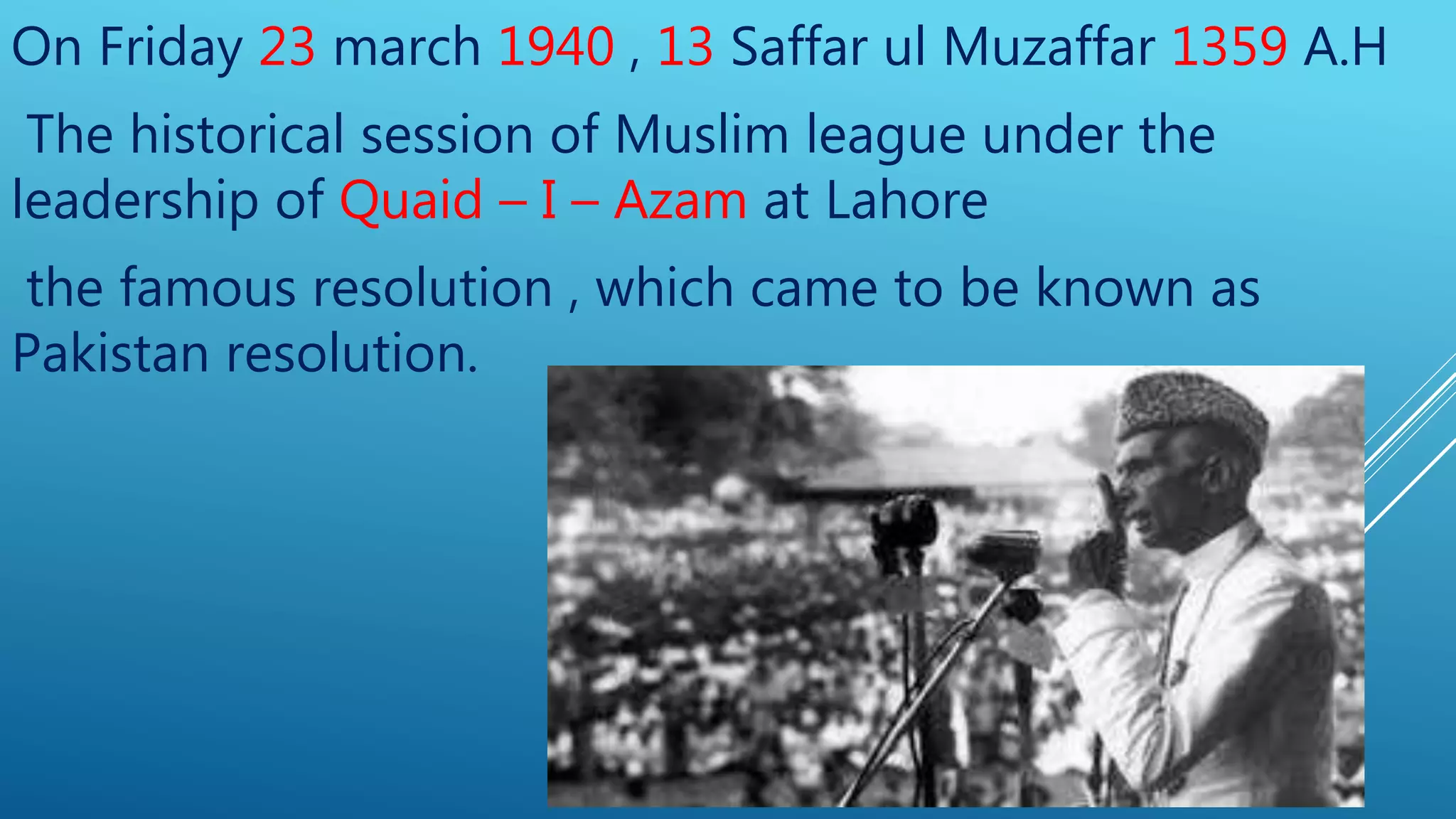 Lahore Resolution | PPT
