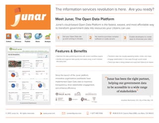 Junar Brochure Open Data Platform | PDF | Information Services Industry ...