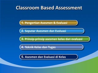 classroom based assessment | PPTX
