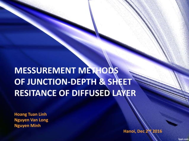 Junction-depth & Sheet-resitance meassurement | PPTX
