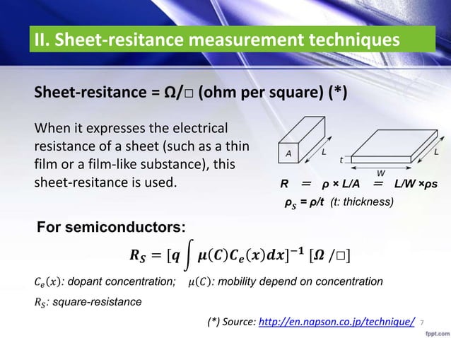 Junction-depth & Sheet-resitance meassurement | PPTX