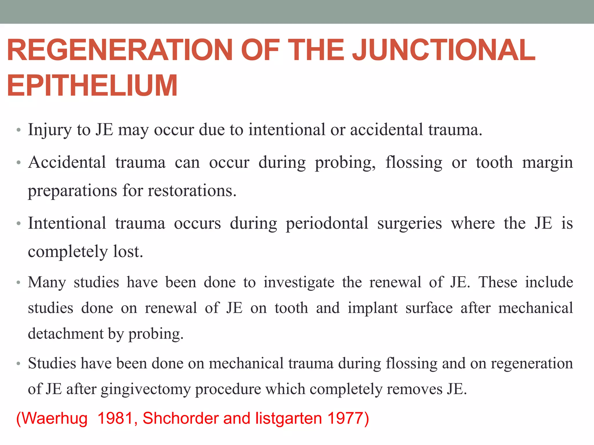 Junctional epithelium | PPTX