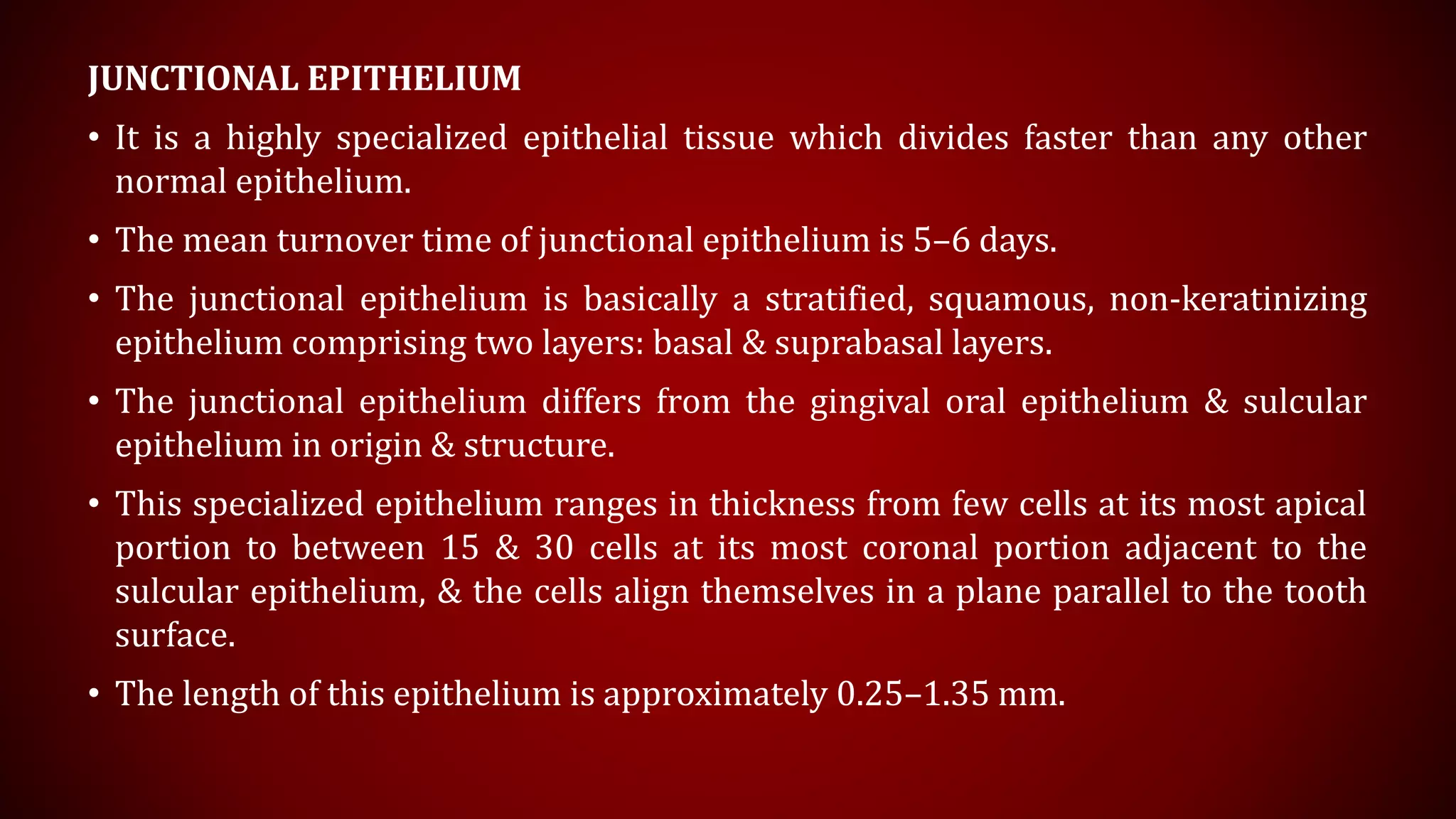 Junctional epithelium | PPTX