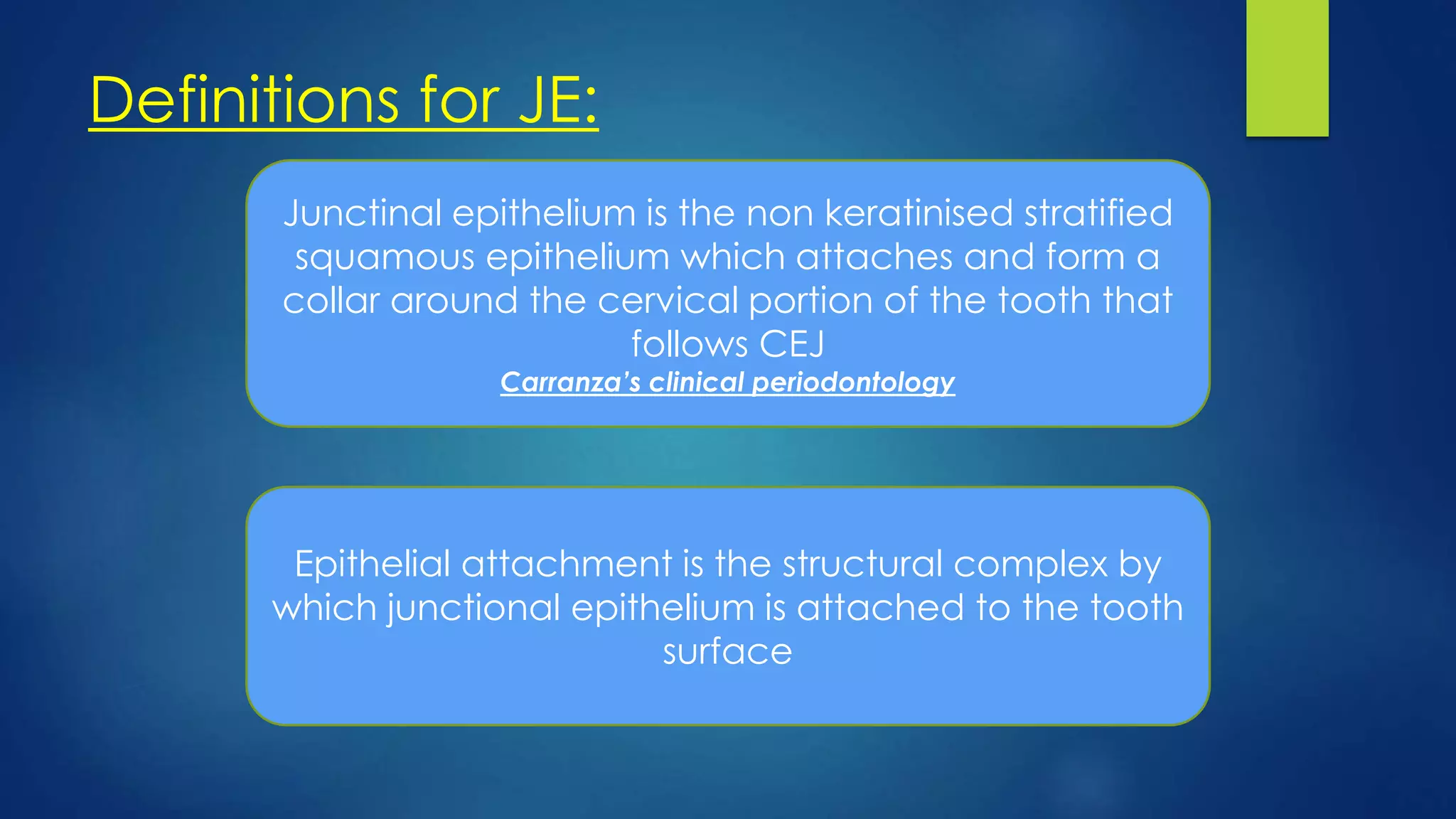 Junctional epithelium | PPTX
