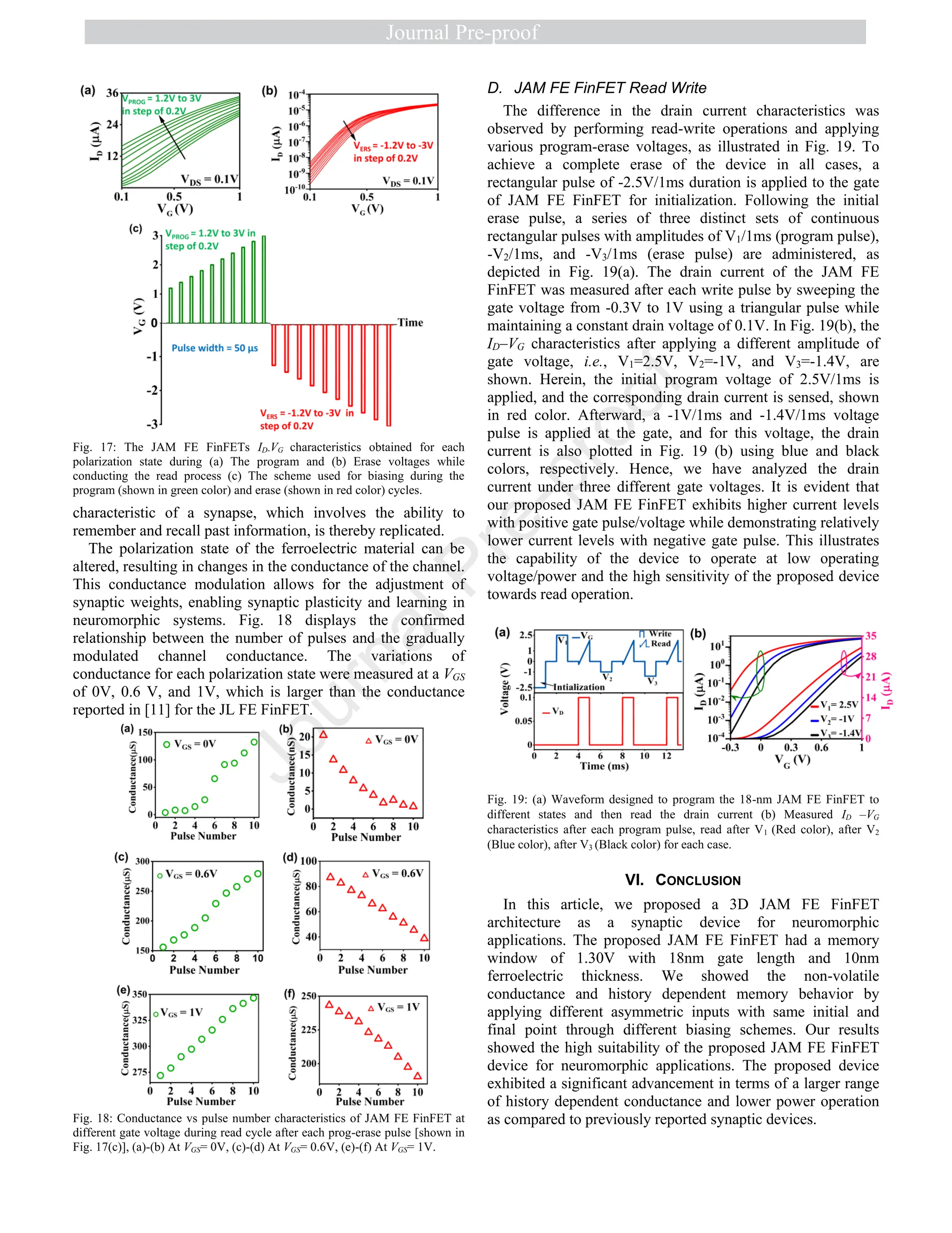 Junctionless Accumulation Mode Soi Ferroelectric Finfet For Synaptic