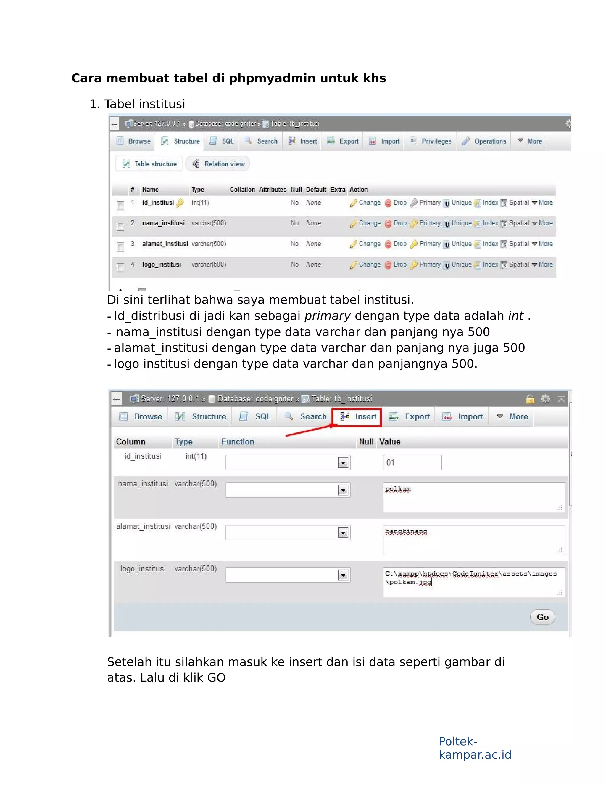 Cara Membuat Tabel Database | PDF Cara Membuat Tabel Database | PDF