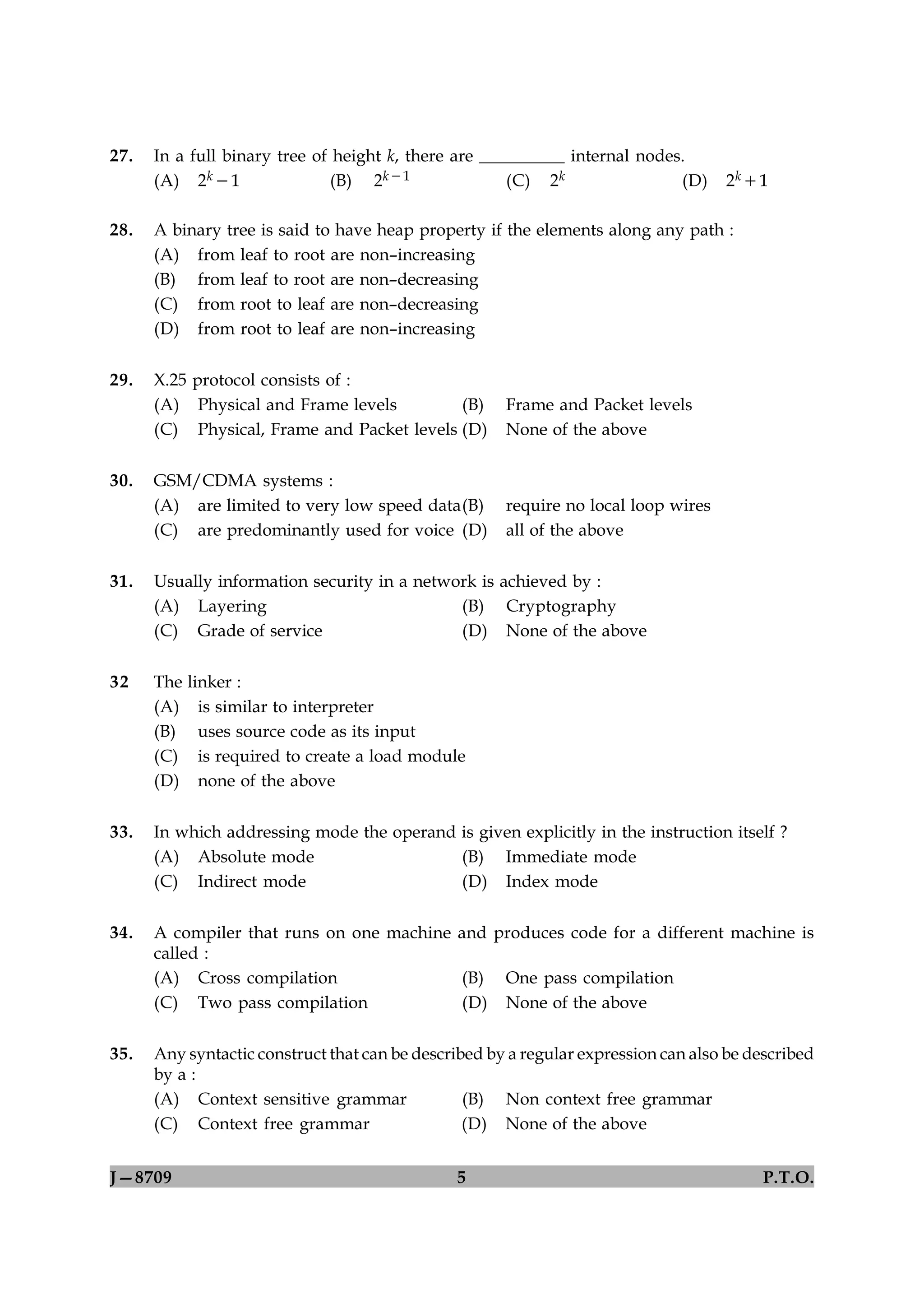 Ugc Net Computer Science June 2009 Paper Ii Pdf 