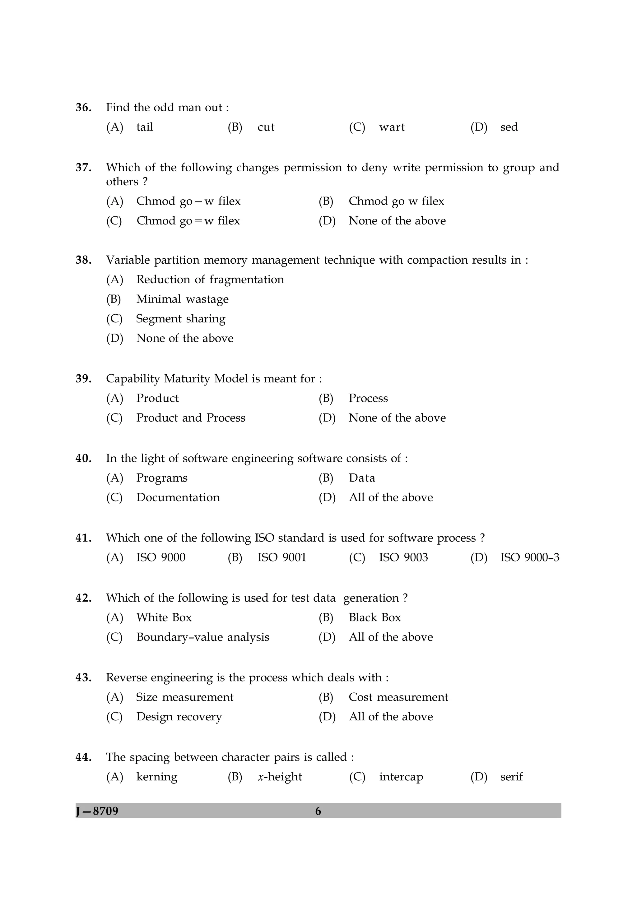 UGC NET COMPUTER SCIENCE JUNE 2009 PAPER-II | PDF