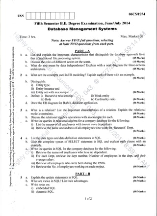 5th Semester (June; July-2014) Computer Science and Information Science ...