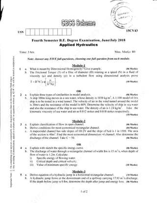 4th Semester Civil Engineering Question Papers June/july 2018 | PDF