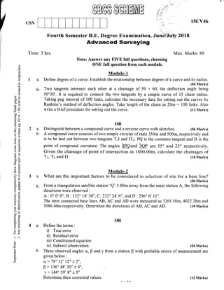 4th Semester Civil Engineering Question Papers June/july 2018 | PDF