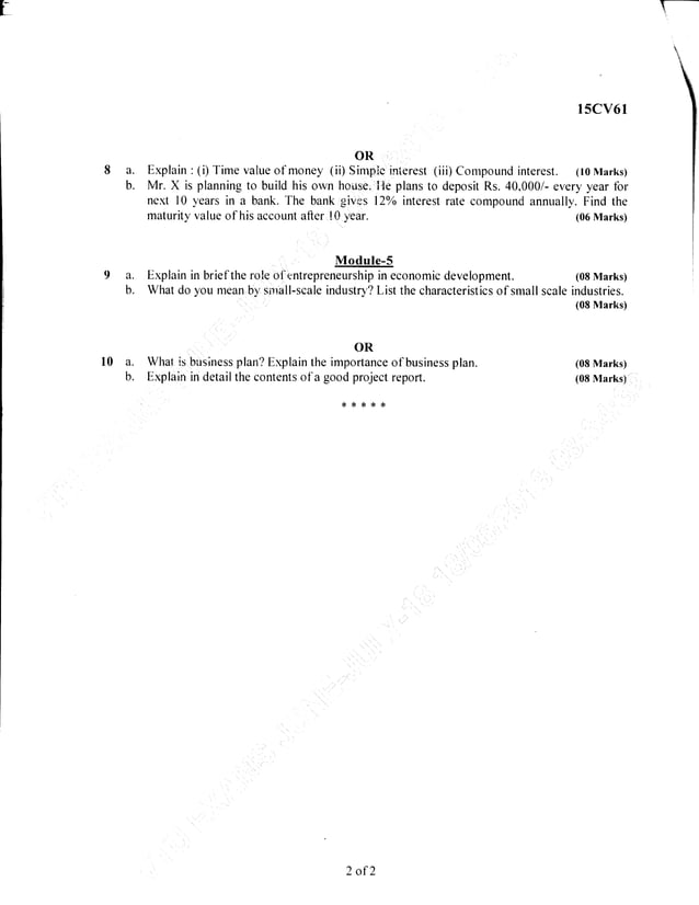 6th Semester Civil Engineering Question Papers June/july 2018 | PDF