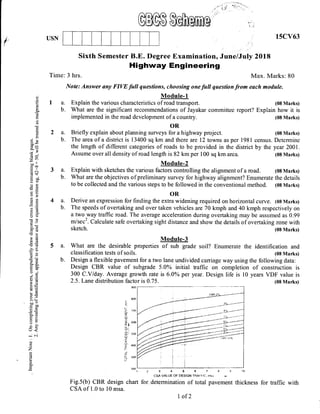 6th Semester Civil Engineering Question Papers June/july 2018 | PDF