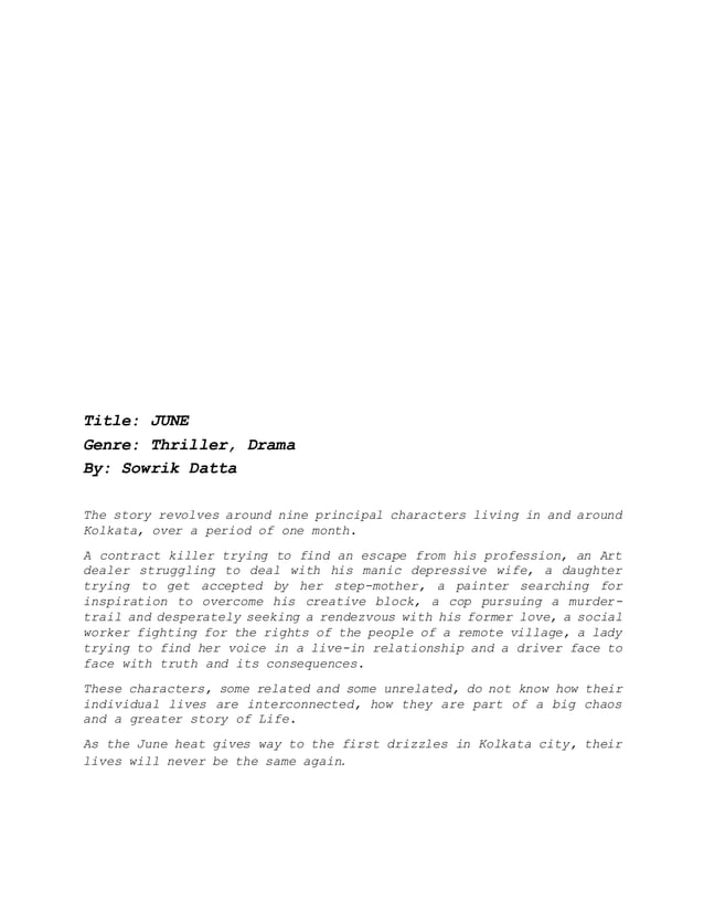 Sample Synopsis 1- Film | PDF