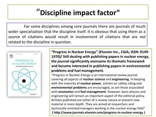 Discipline impact factor and discipline susceptibility factor: some of ...