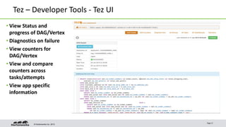 Apache Tez - A unifying Framework for Hadoop Data Processing | PPTX | Programming Languages ...