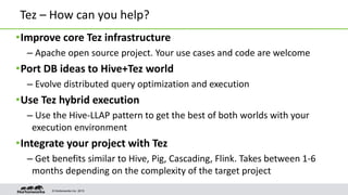 Apache Tez - A unifying Framework for Hadoop Data Processing | PPTX