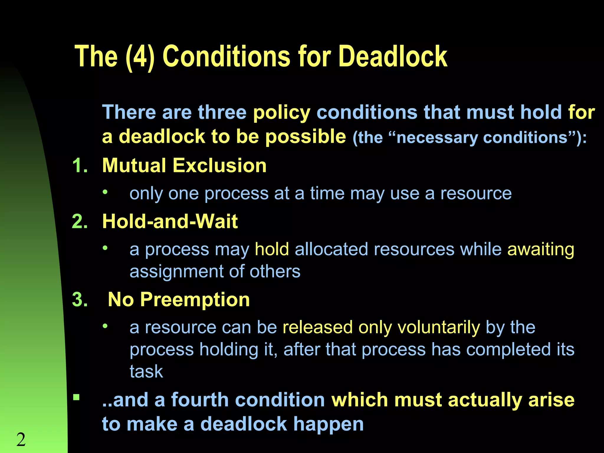 deadlock avoidance | PPT