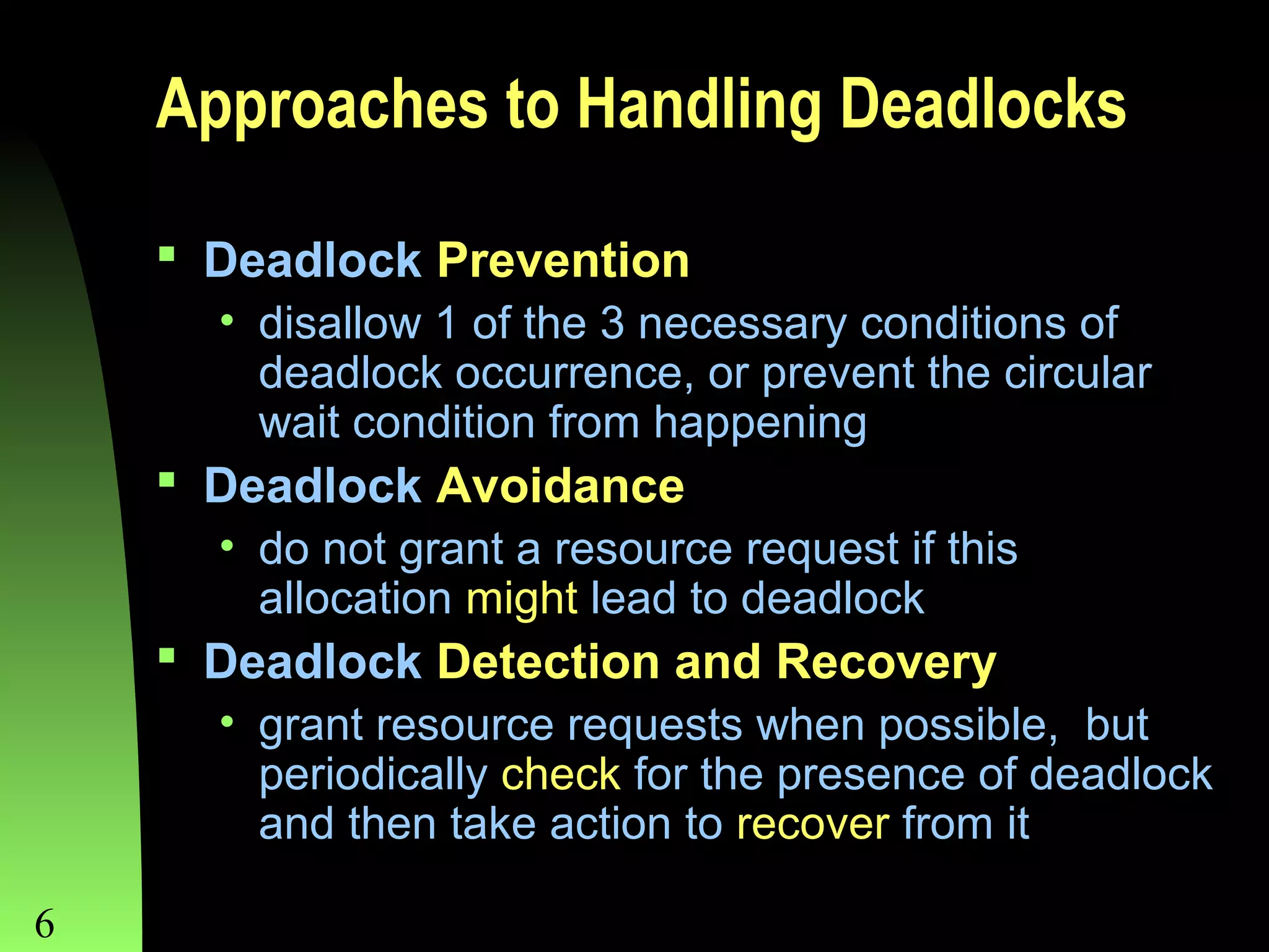deadlock avoidance | PPT