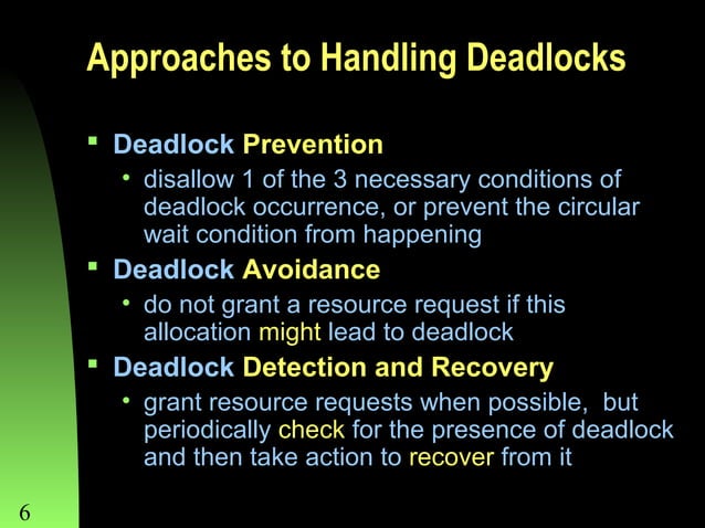 deadlock avoidance | PPT | Operating Systems | Computer Software and ...