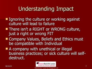 Understanding Company Culture - 6/16/2010 | PPT