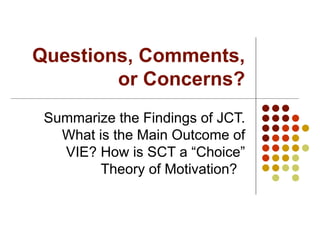 Goal setting theory by loxke et al(1981) eden (1988) eden (1988 ...