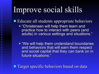 PBIS Positive Behavior Plan | PPT