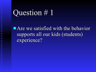 PBIS Positive Behavior Plan | PPT