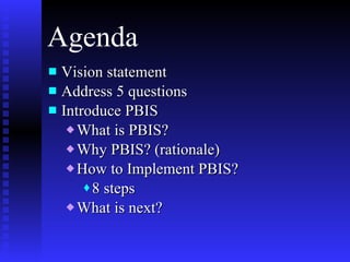 PBIS Positive Behavior Plan | PPT